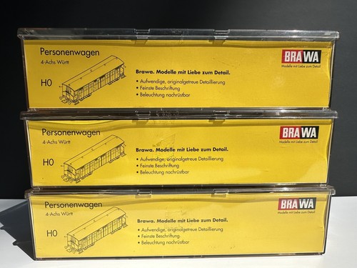 Brawa HO scale K.W.St.E 4-axle coaches c/w Roco Brawa, Fleischmann ...