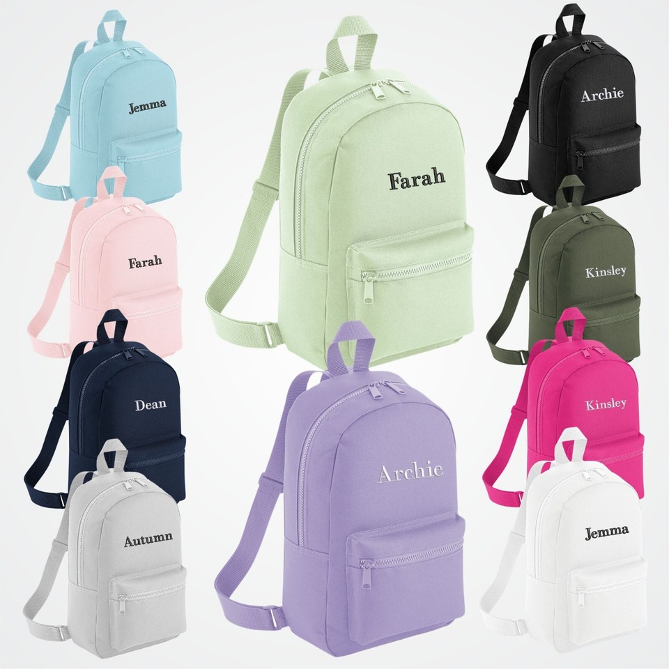 Personalised Kids Backpack Custom Name Embroidered School Bag Kids PE ...