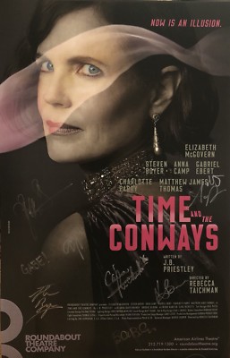 Elizabeth McGovern + Cast Signed TIME AND THE CONWAYS Broadway Poster ...