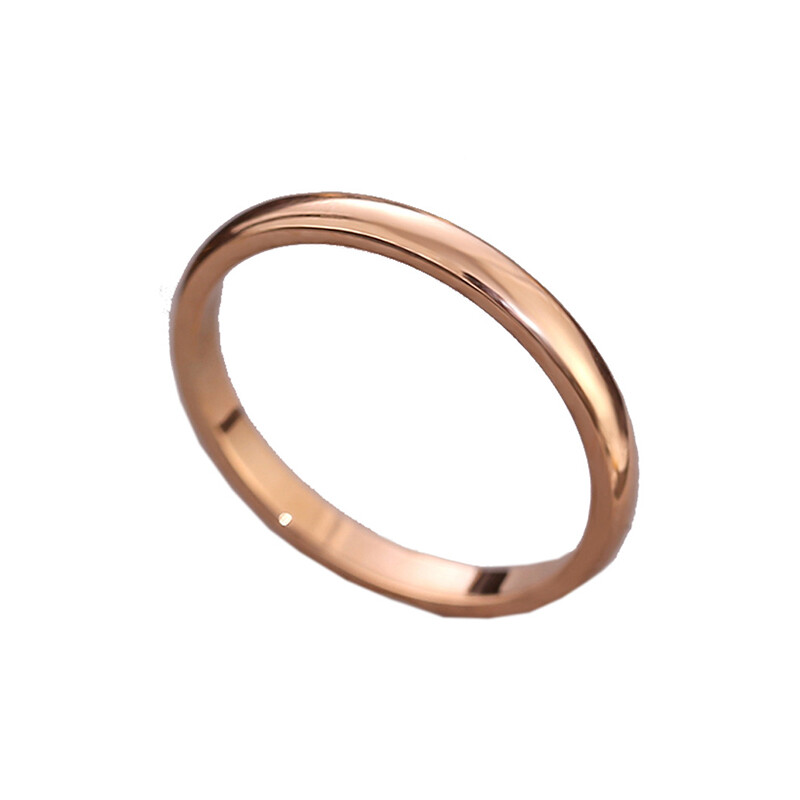 Women Girl 2mm Thin Stackable Ring Stainless Steel Plain Band For Gift ...