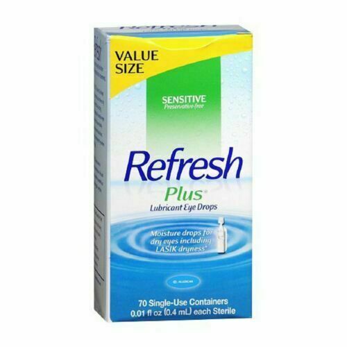 Refresh Plus Lubricant Single-Use Eye Drops - 70 Count for sale online ...