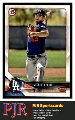 2018 Bowman #BP103 Mitchell White Los Angeles Dodgers BUY 4 - 35% OFF ...