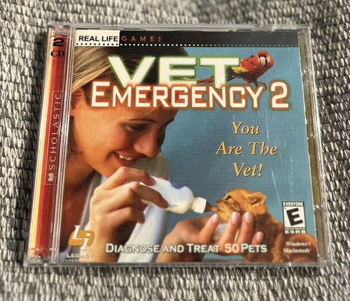 Vet Emergency 2 PC CD-ROM Computer Game TREAT 50 Pets Scholastic -new ...