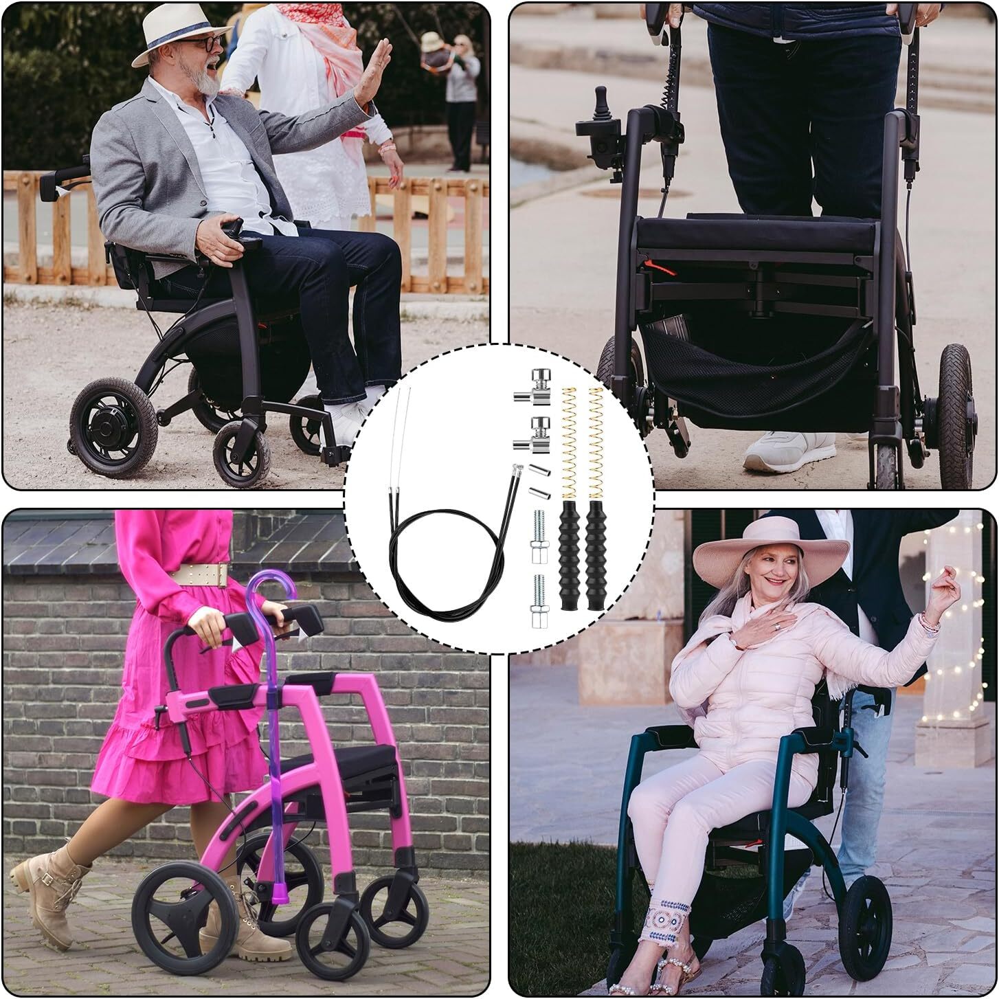 14pcs Rollator Brake Cable Replacement Parts, Walker Parts Brake... | eBay