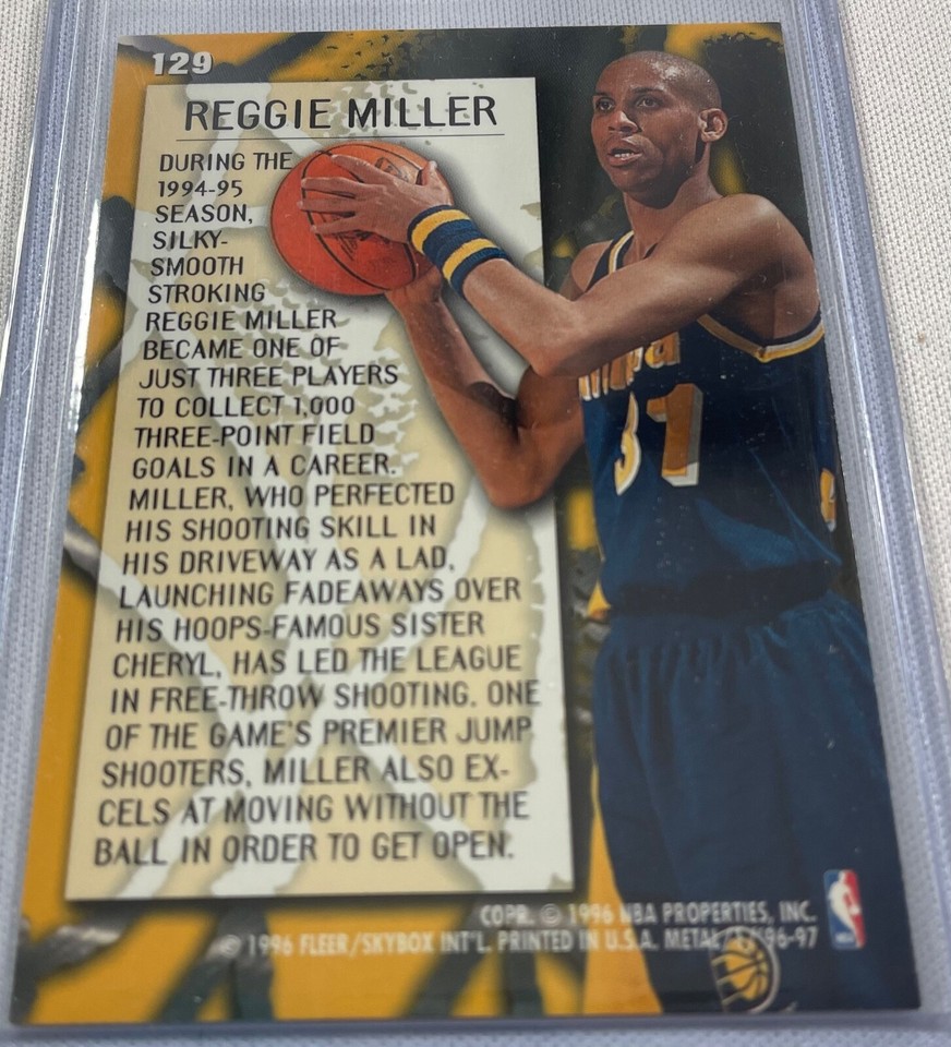 96-97 REGGIE MILLER FLEER METAL METAZLIZED BASKETBALL CARD | eBay