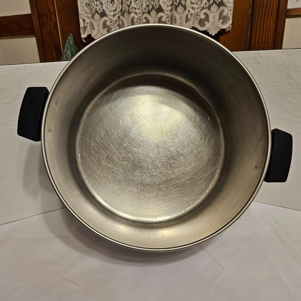 1801 Revere Ware 12 Qt Stock Pot/Lid Stainless Steel Copper Bottom ROME ...