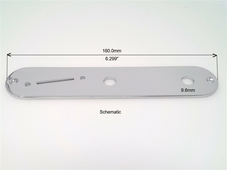True Custom Shop® Chrome Slanted Switch Control Plate for Fender Tele ...