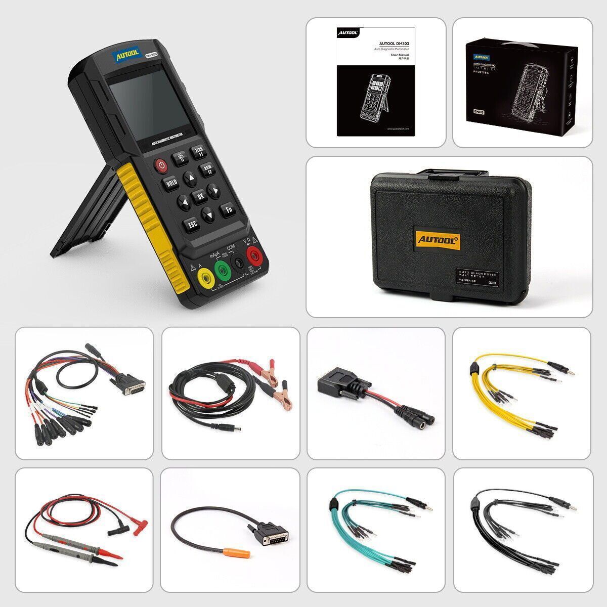 Autool DM303 Handheld Automotive Diagnostic Multimeter Oscilloscope ...