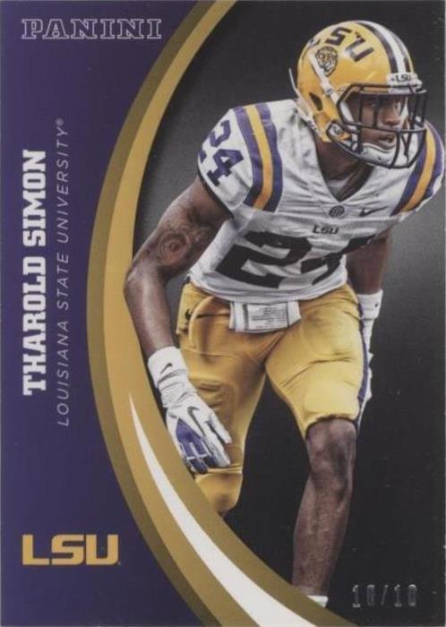 2015 Panini LSU Tigers - Tharold Simon #61 Black /10 (RC) for sale ...