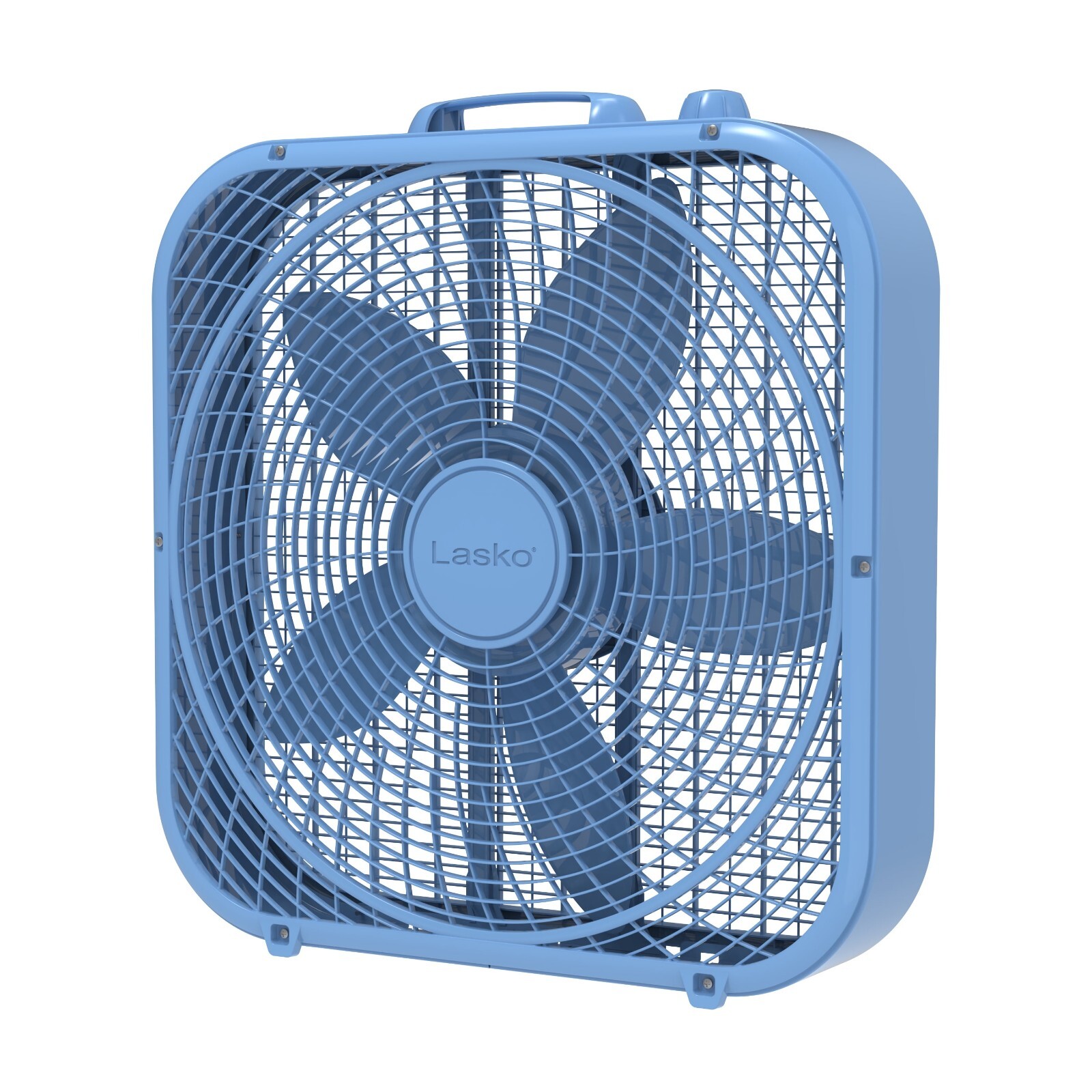 Lasko 20" Cool Colors 3-Speed Box Fan with Weather-Resistant Motor Blue ...