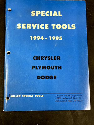 CHRYSLER PLYMOUTH DODGE SPECIAL SERVICE TOOLS CATALOG 1994-1995 | eBay
