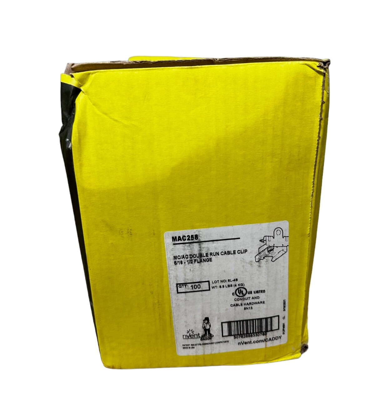 nVent Caddy MAC258 MC/AC Cable to Flange Clip 5/16"-1/2" Flange. Box Of ...