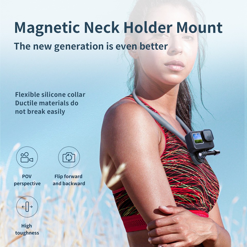 TELESIN Magnetic Neck Holder Mount Quick Release for GoPro Hero 11 10 9 ...
