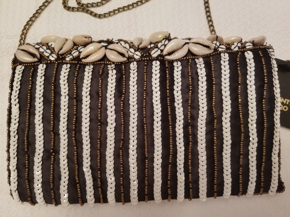 NWT Clements Ribeiro Designer Purse - Beads, Shells & Sequins ...