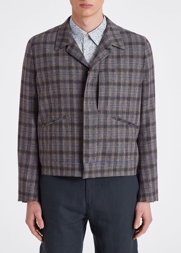 BNWT - Paul Smith 'Blurred Check' Blouson Jacket - Size: 38/48 RRP: £ ...