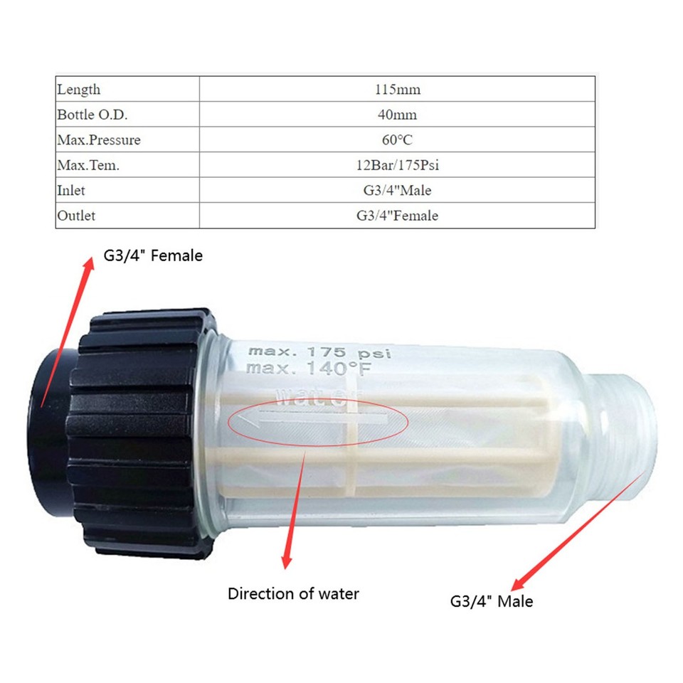 For K?rcher Water Filter Quick Adapters External Thread For Pressure ...