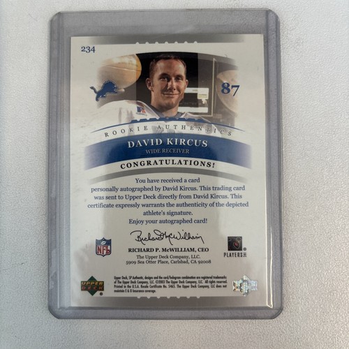 2003 SP Authentic - Rookie Authentics Gold #234 David Kircus /1200 AUTO ...