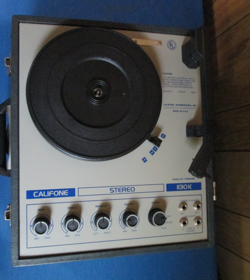 Vintage CALIFONE 1130K Turntable Record Player w/ Dual Speaker WORKS ...