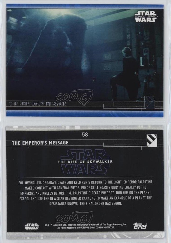 2020 Topps Star Wars Rise of Skywalker Series 2 Blue Allegiant General ...