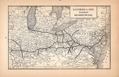 Mixed Lots - Railroad Map Baltimore Ohio