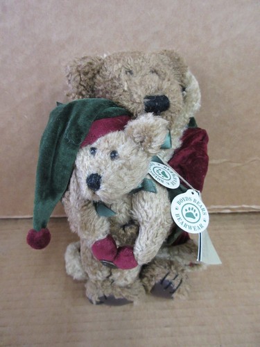 NOS Boyds Bears POPPA BEAR & NOELLE 917302 Christmas Holiday Plush B26 ...