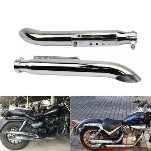 2x Exhaust Mufflers For Harley Bobber Chopper Suzuki VL125 VL800 VL1500 Intruder 699946341522| eBay