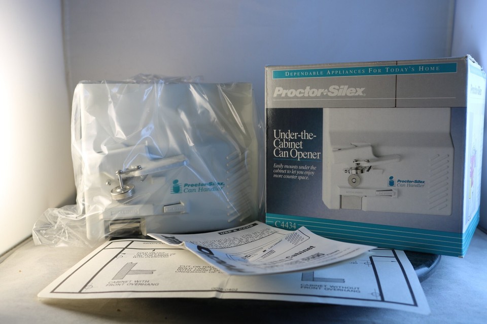 Proctor Silex Under Cabinet Power Opener Can Opener C4434 Space Saver ...