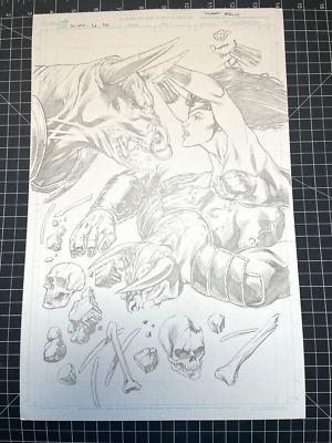 SIGNED ROBERT ATKINS ORIGINAL ART FOR SONY DCU ONLINE GAME CINEMATIC ...