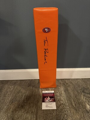 TOM RATHMAN SIGNED SAN FRANCISCO 49ERS TOUCHDOWN PYLON JSA COA ...