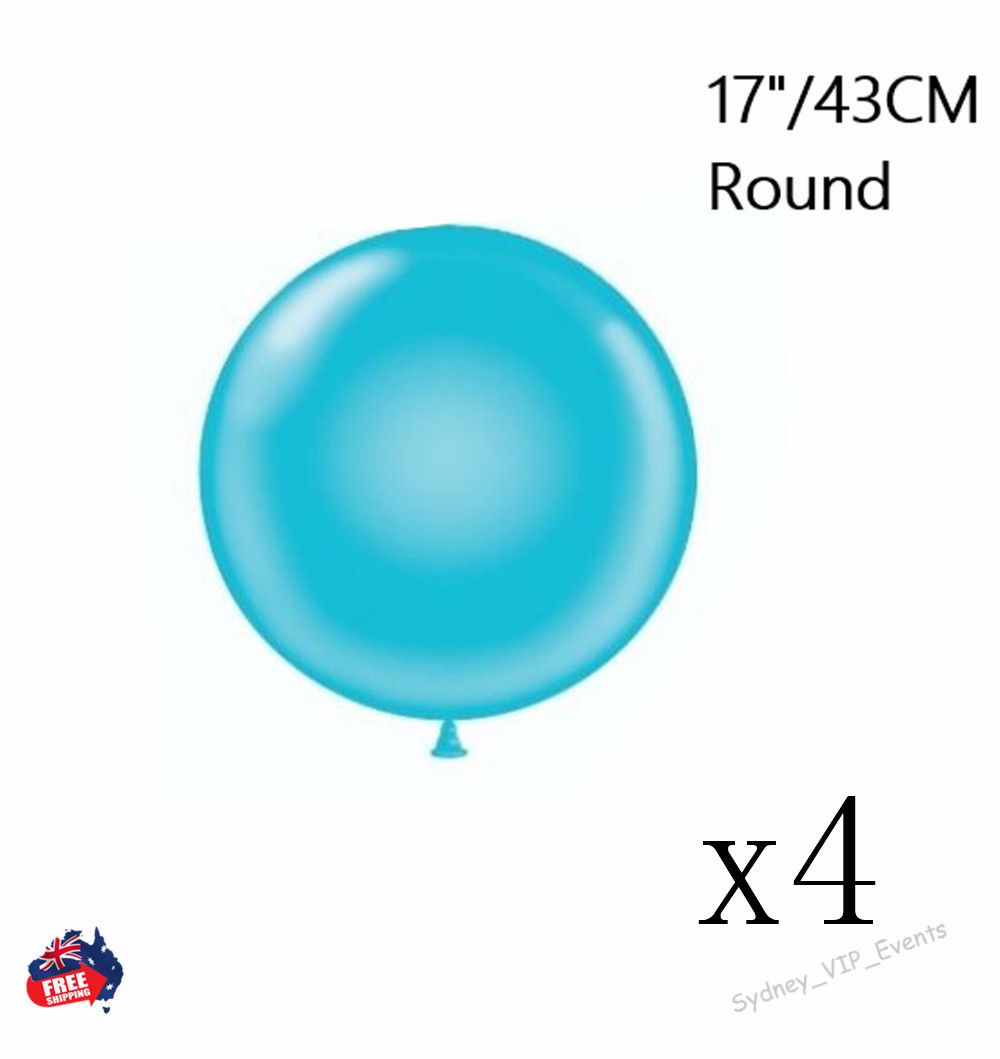 TURQUOISE BLUE BALLOONS ROUND LATEX 17"/43CM WEDDING BIRTHDAY PARTY ...