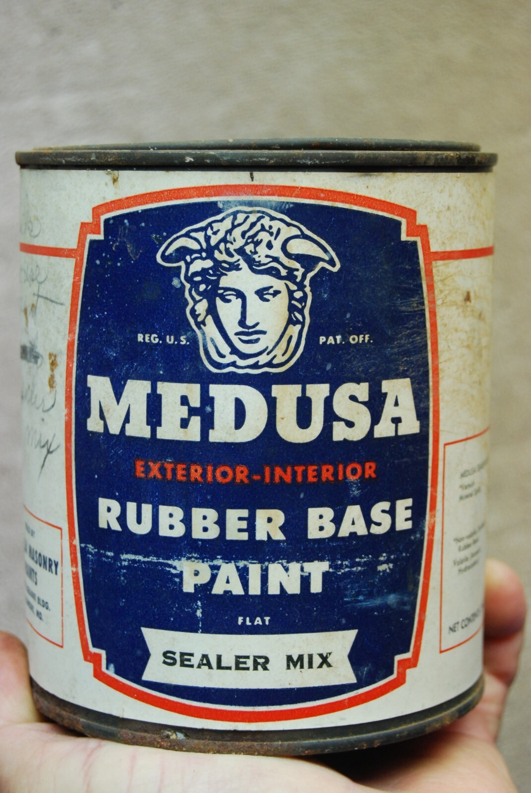 Vintage 1952 Medusa Masonry Rubber Base Paint Tin Can Baltimore Md | eBay