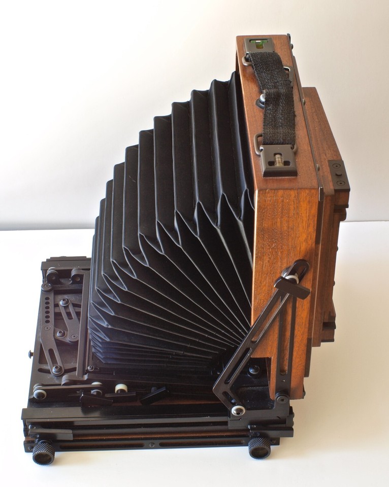 K.B.CANHAM 4x5 WOODEN FIELD CAMERA W/ WIDE ANGLE BELLOWS & DARK CLOTH ...