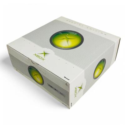 Microsoft Xbox special edition Skeleton Clear Black Console w/ Box r ...