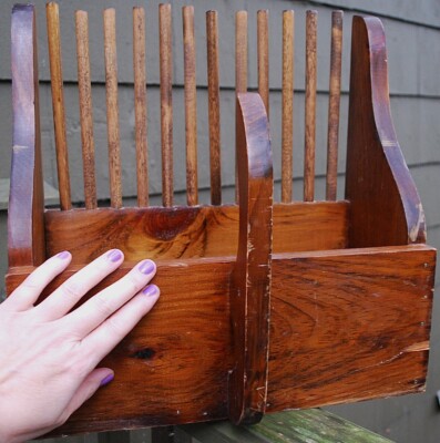 LG Antique Primitive HANDMADE WOOD CRANBERRY/BLUEBERRY HARVESTING SCOOP ...