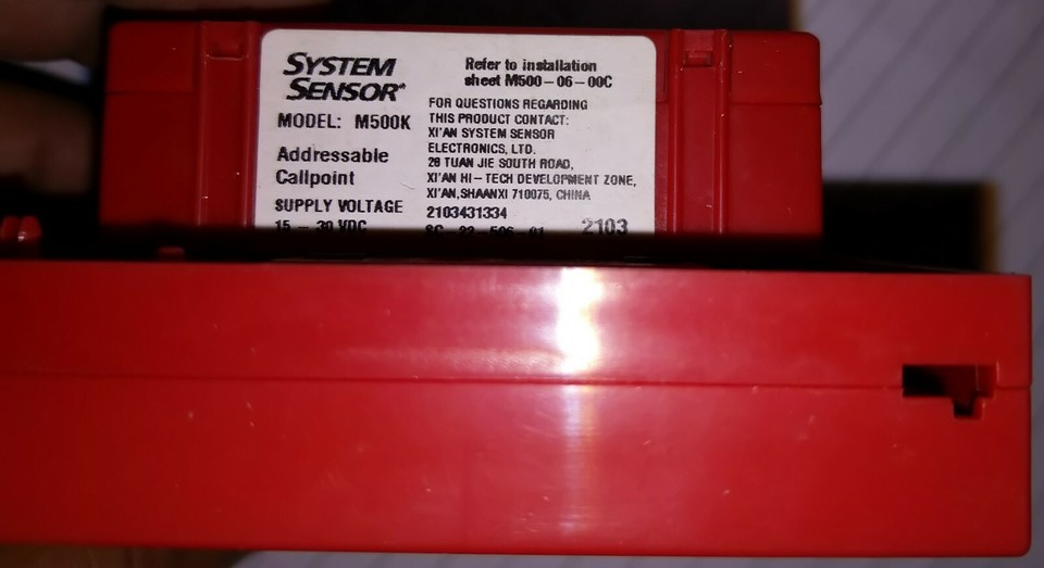 SYSTEM SENSOR J-SAP-M-M500K/P Manual Alarm Fire Call Point | eBay