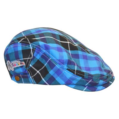 Royal and Awesome Golf Hat Men`s Blue Plaid Trews Tartan Flat Cap ...