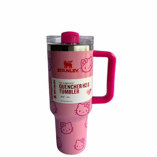 Hello Kitty X Stanley Inspired 40oz Limited Glitter Edition Tumbler US ...