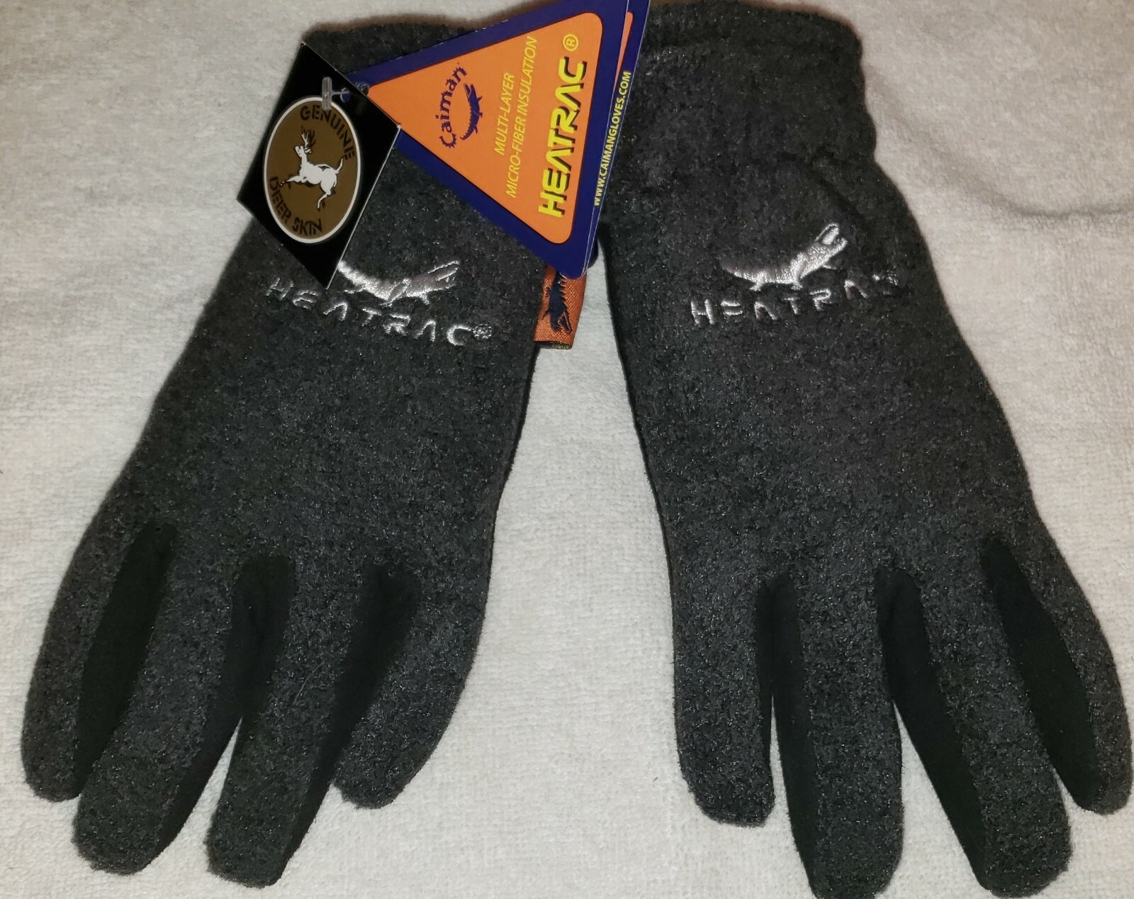 Caiman New Black Deerskin Palm, Fleece Back, Heatrac Insulated Size XS ...