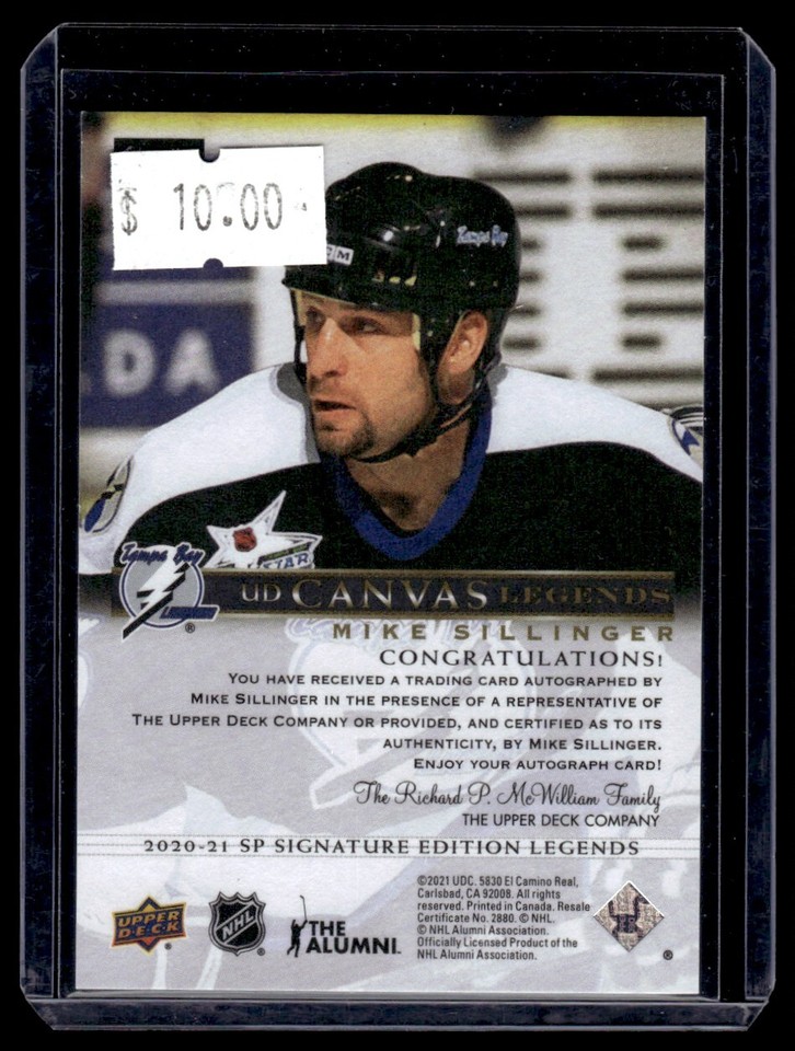 2020-21 SP Signature Edition Legends UD Canvas Autographs Mike ...