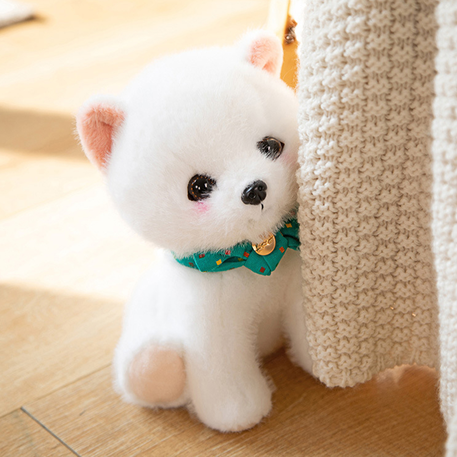 23cm Cartoon Animal Doll Pomeranian Doll Ornament Cute Stuffed Animal ...