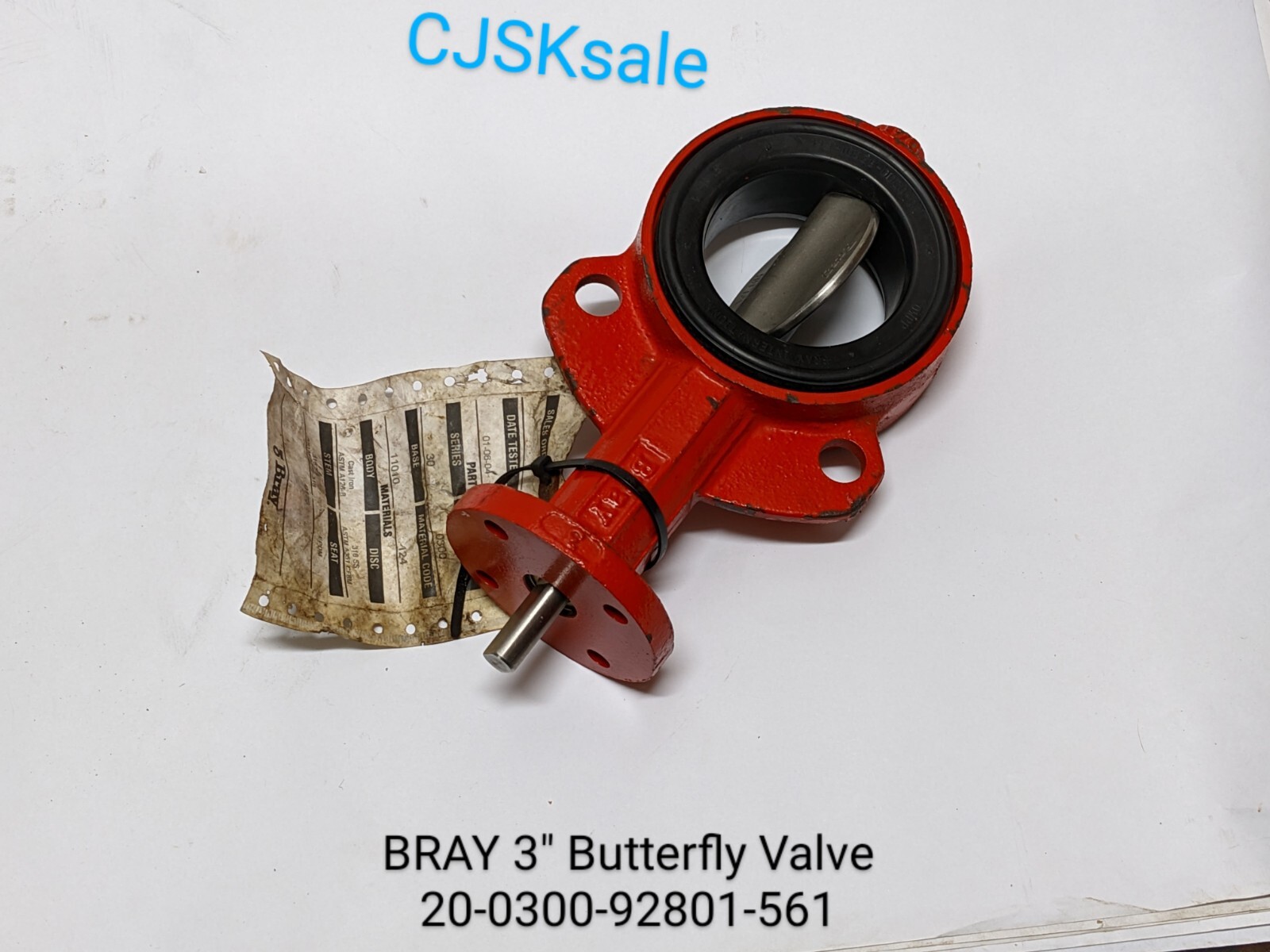 BRAY 3" Butterfly Valve 20-0300-92801-561 (USED). | eBay