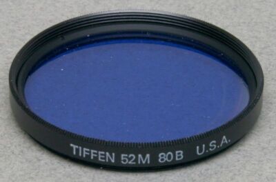 52mm Screw-In Filter TIFFEN WRATTEN 80B BLUE COLOR Correction Made in ...