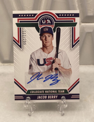2022 Panini USA Stars & Stripes JACOB BERRY AUTO AUTOGRAPH RC Rookie ...