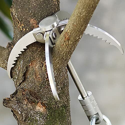 Large Grappling Hook with 65ft Rope 4-Claw Folding Stainless Steel ...