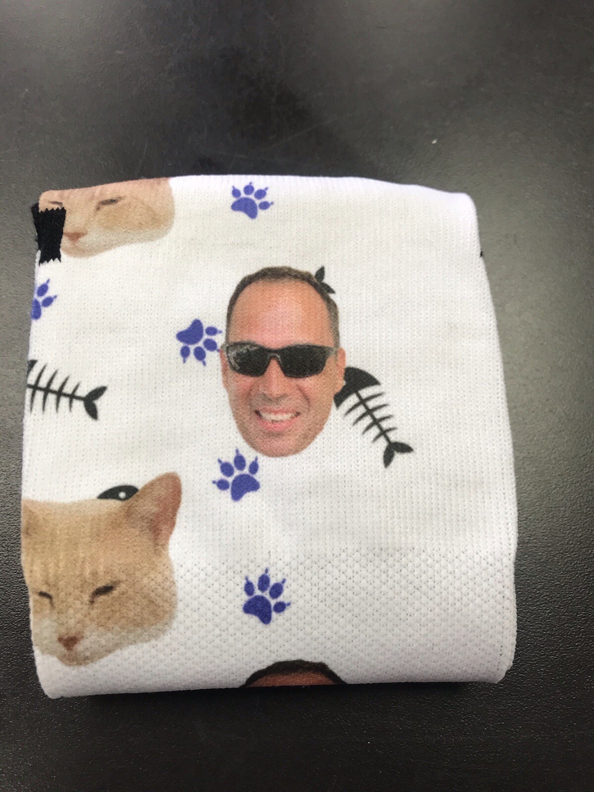 Novelty Printed Socks Gag Gift Random Man Face Cat Paws Large | eBay