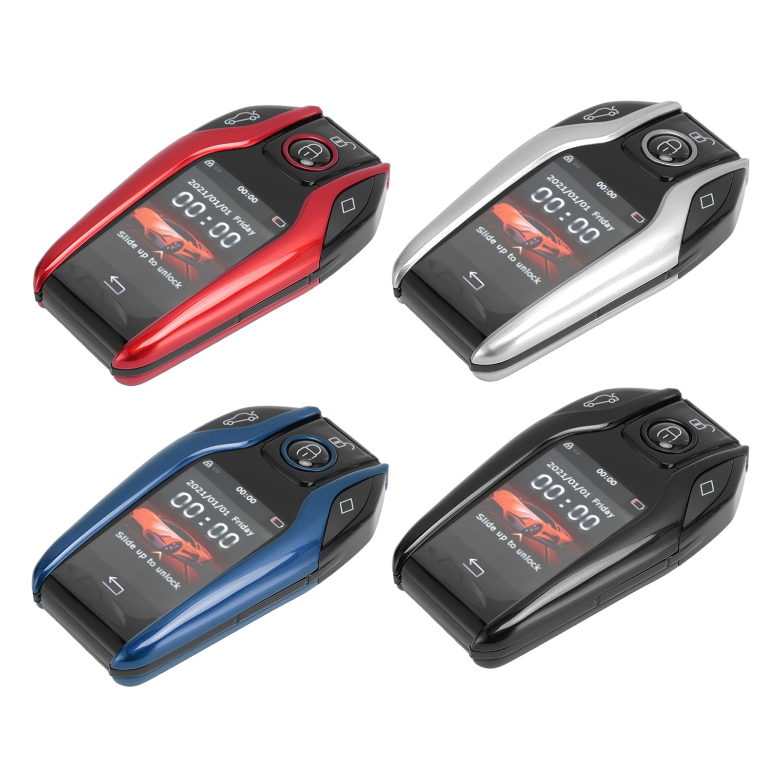 Car Smart Key Keyless Entry LCD Touch Screen Remote Control Key Anti ...