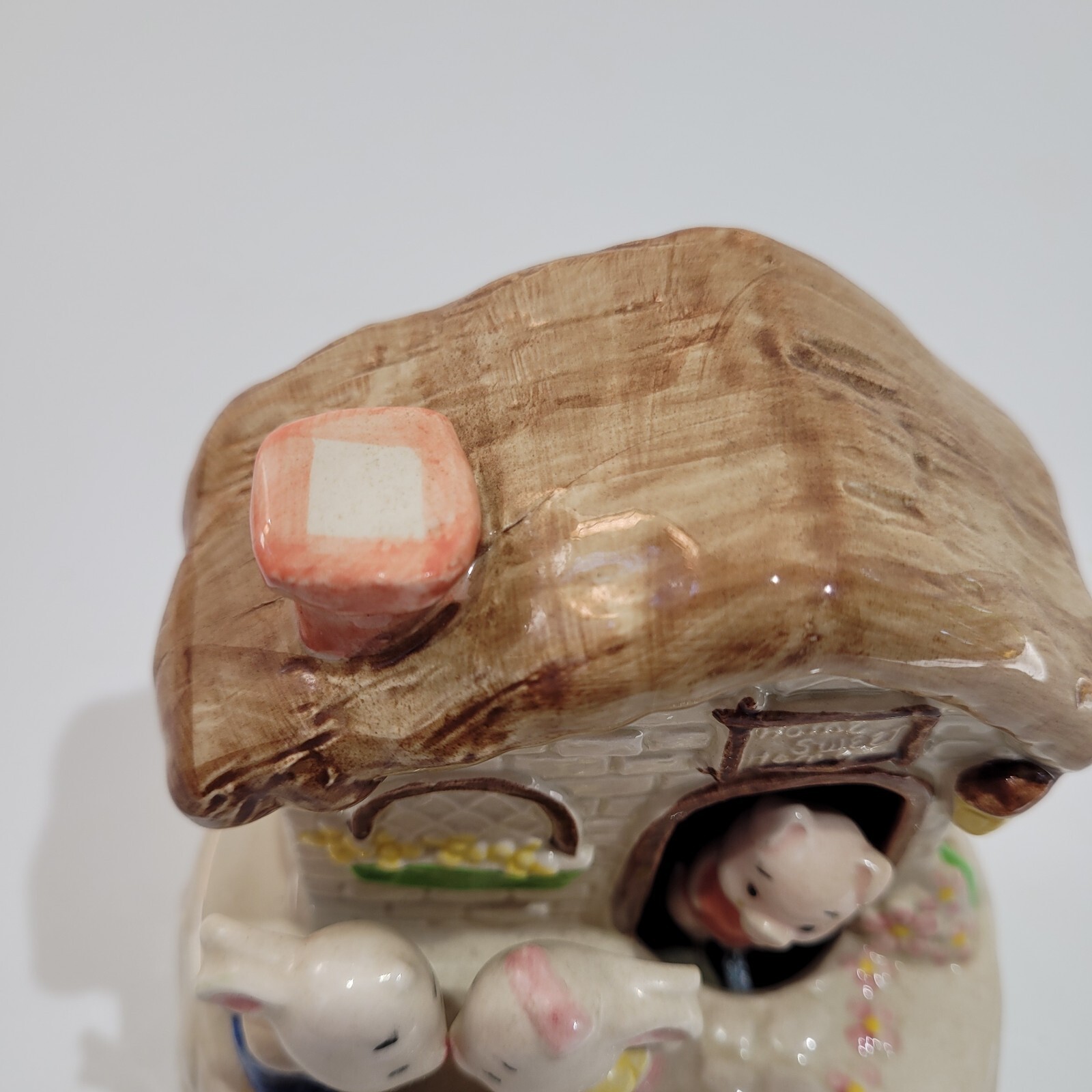 Vintage Enesco Mice Home Sweet Home Porcelain Motion Music Box Piggy ...