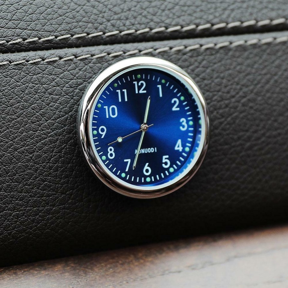 Pocket Small Mini Luminous Quartz Analog Watch Stick-On Clock For Car ...
