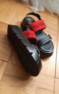 REPLAY WOMENS SLINGBACK PLATFORM SANDALS SZ: US 9/39EU.MADE IN ITALY | eBay