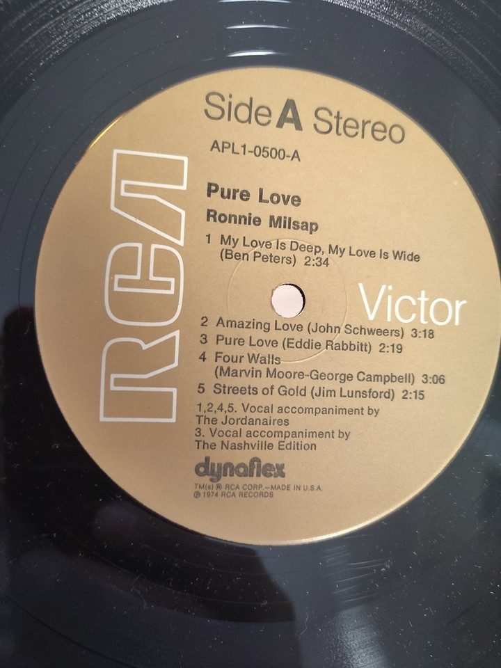 RONNIE MILSAP - Pure Love (1974, Vinyl LP) “Love The Second Time Around ...